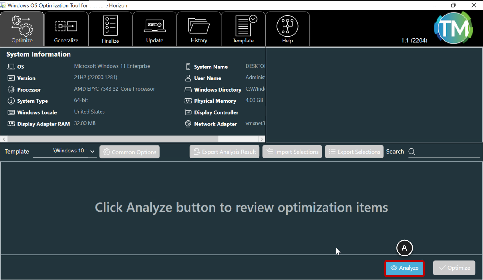 Manually creating optimized Windows images for Horizon VMs | Omnissa