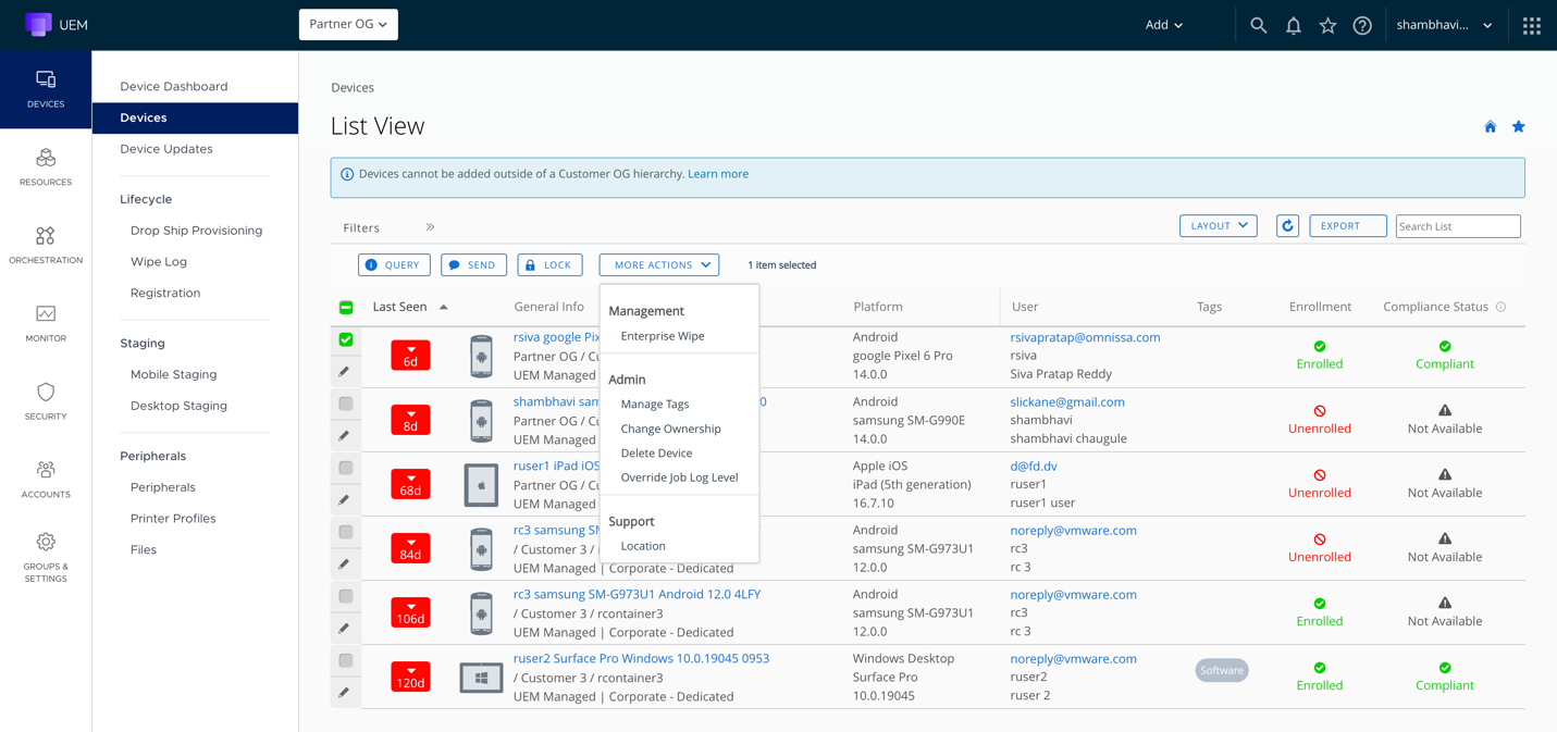 Administration Changes for Workspace ONE UEM Modern SaaS Architecture ...